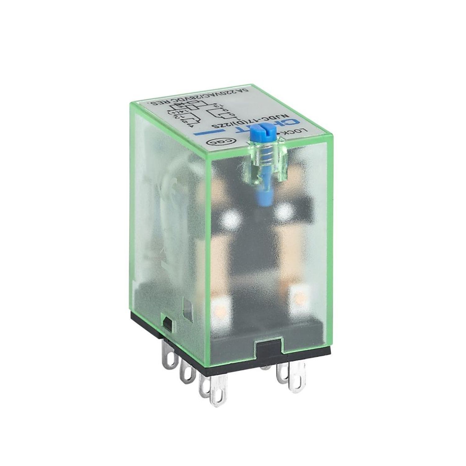 Промежуточное реле с кнопкой тестирования NJDC-17/2Z 2 конт. 10А AC220В ...