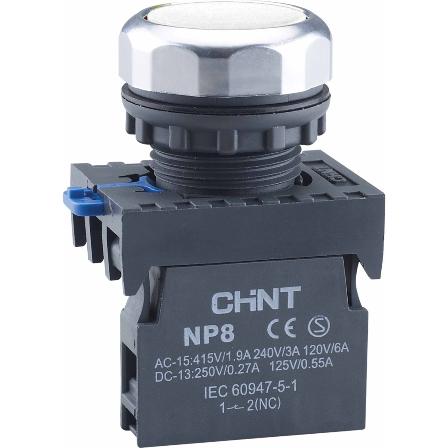 Кнопка управления NP8-10BND 1НО белая AC/DC24В(LED) IP65 (R) | CHINT